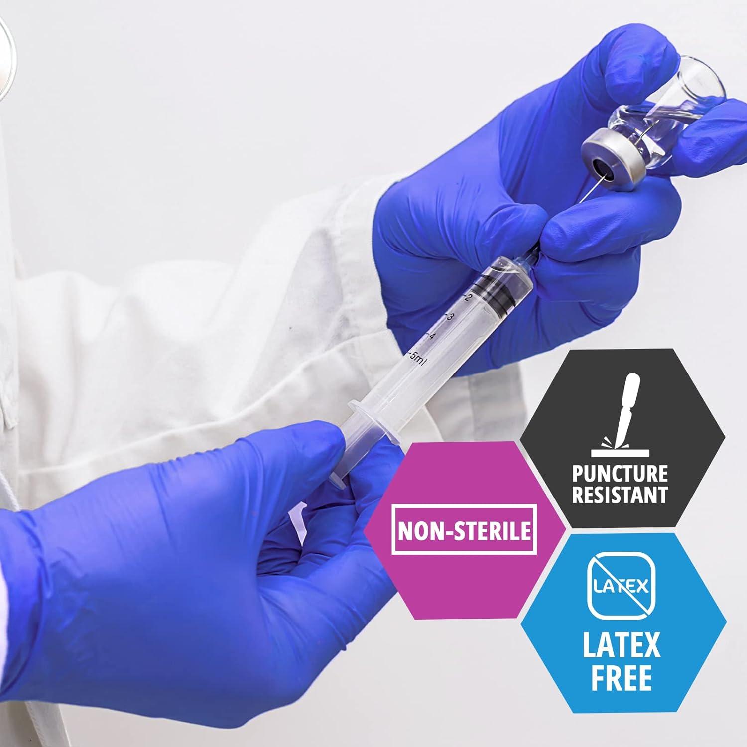 Med Pride Nitrile Medical Exam Gloves - Pack of 50 Medium, Disposable ...