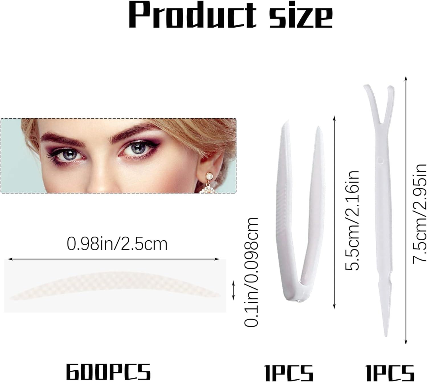 Invisible Double Eyelid Tape Set for Natural Look | 600Pcs Eyelid Lift Strips with Lace Mesh ...