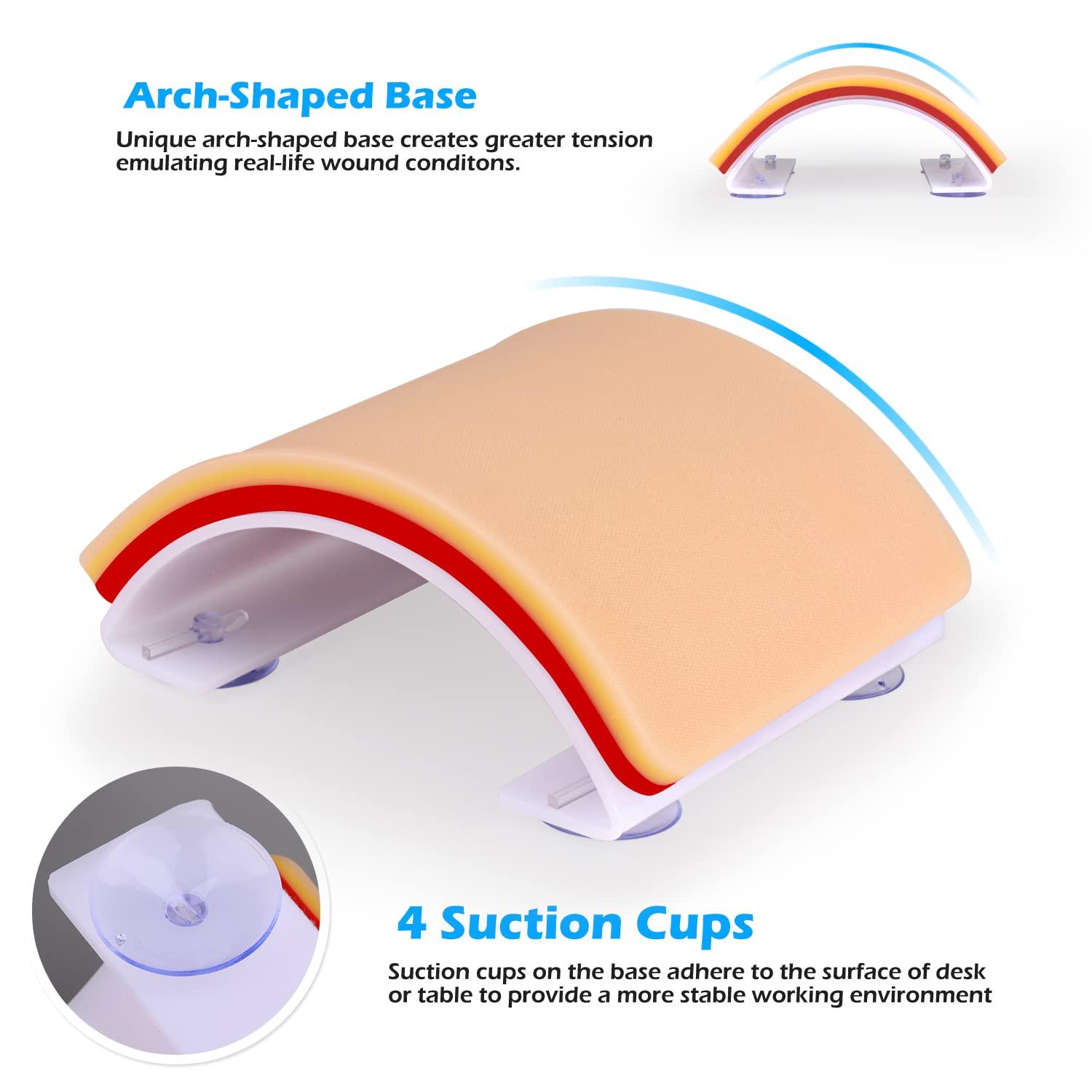 Medarchitect Premium Suture Skill Trainer Kit with DIY Suture Pad - 19 Pre-Cut Wounds & Complete ...