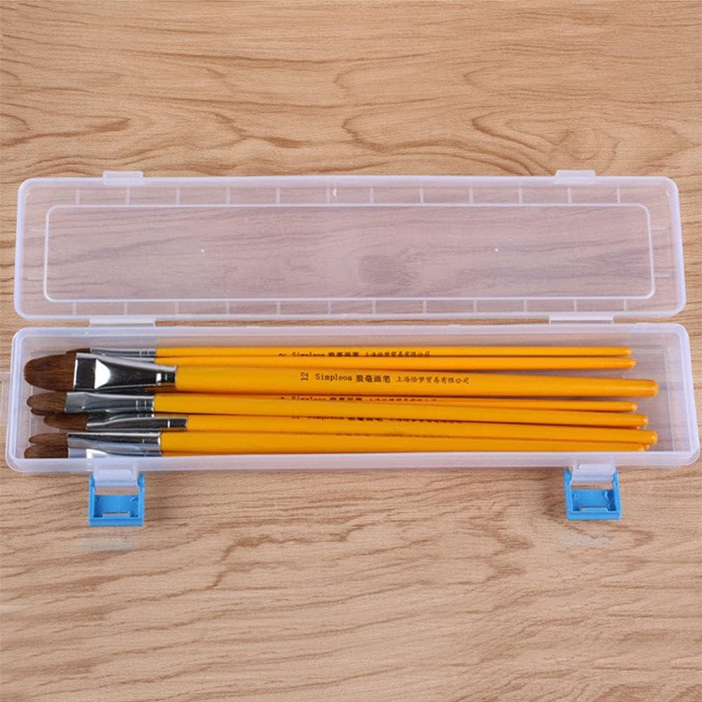 JCBIZ Transparent Brushes Storage Box 13x2.76x1.38inch - Organize ...