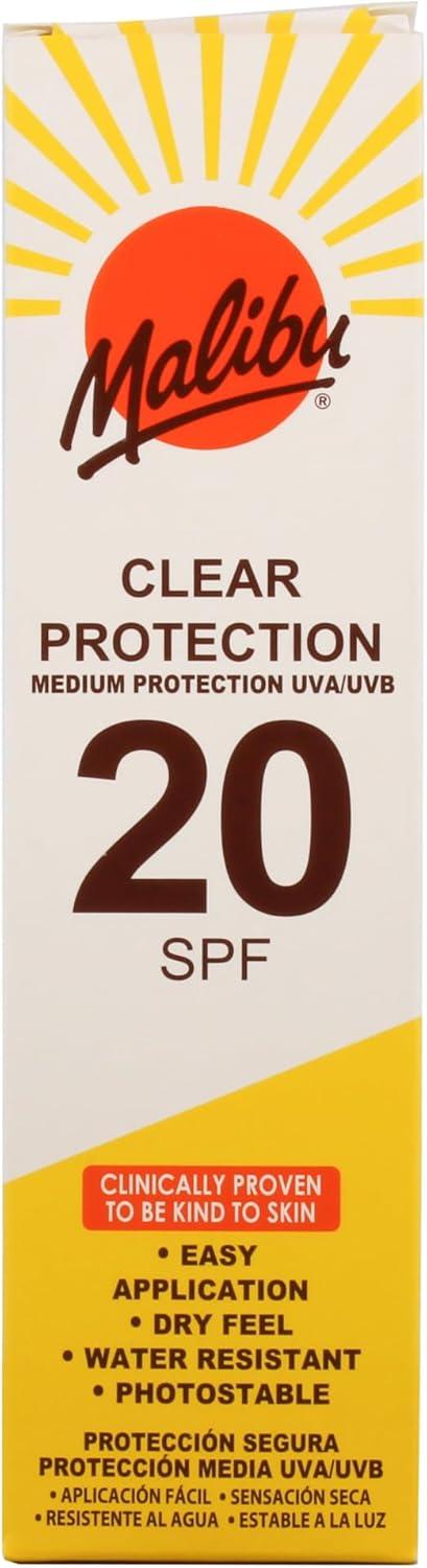 Malibu Sun SPF 20 Clear Protection Spray Medium Protection Water ...
