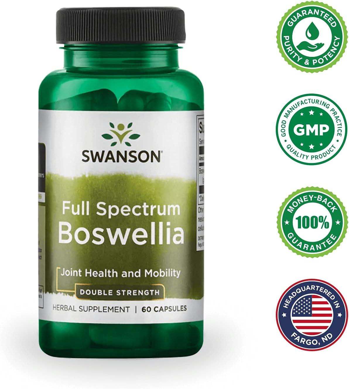 Swanson Double Strength Boswellia Herbal Supplement - Joint Support ...