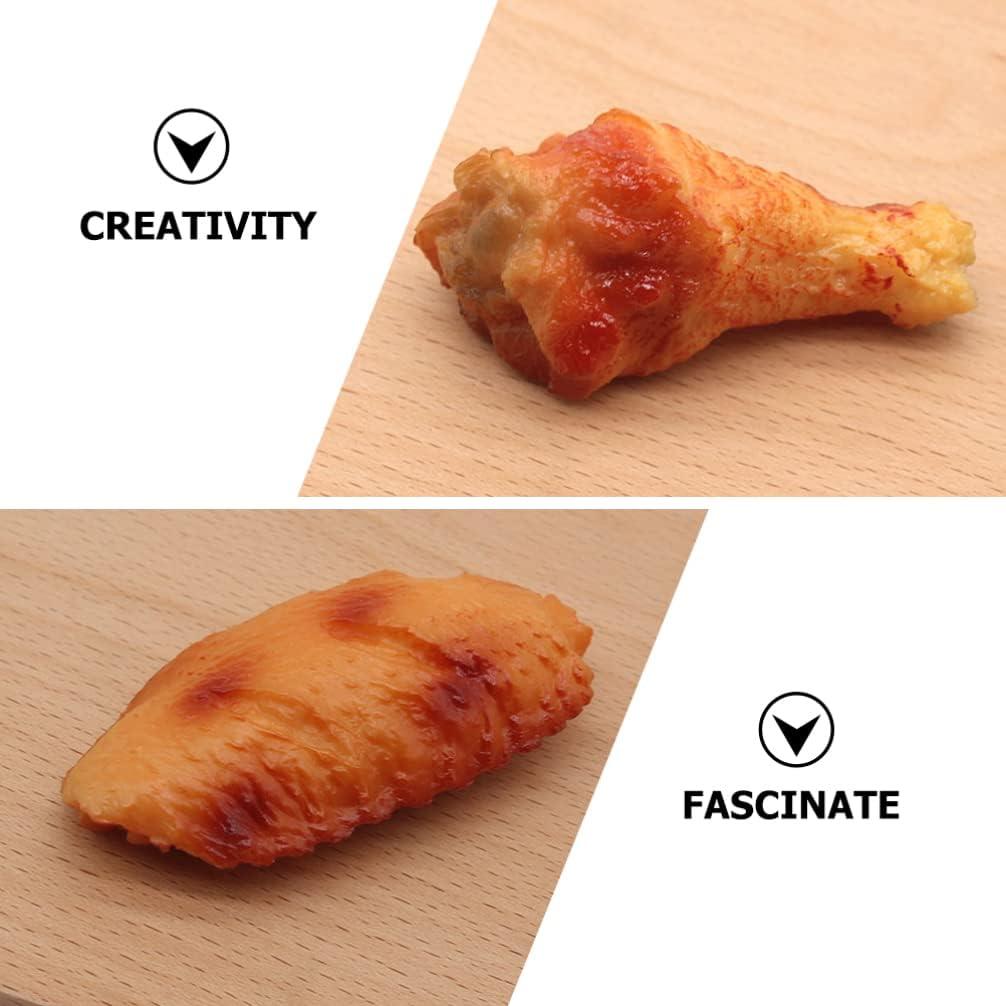 Operitacx 1 Set Chicken Leg and Wing Model Fake Chicken Wings Plush ...