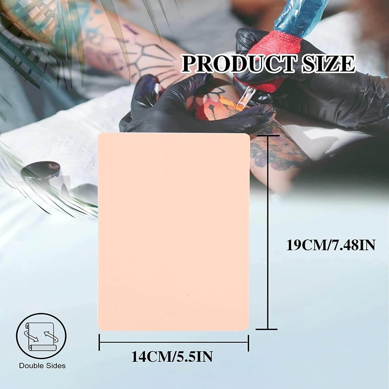Lyuxzad Blank Tattoo Practice Skins - 10 Sheets 7.4x5.6 Double Sided Fake Skin for Tattooing ...