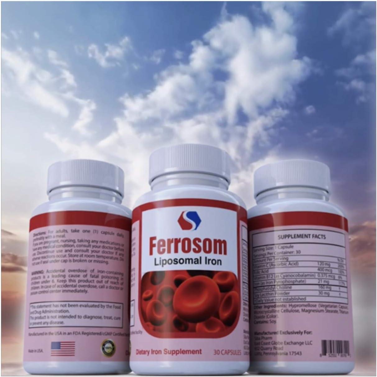 Siba Pharm Liposomal Iron Supplements | Ferrosom Dietary Iron Vitamins ...