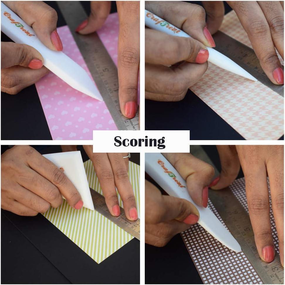 CrafTreat Teflon Bone Folder and Scoring Tool Set - Large Ergo Square ...