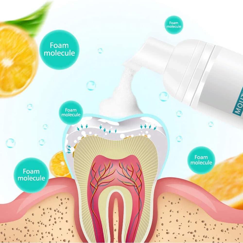 Natural Foam Toothpaste | Baking Powder Tooth Whitening Foam | Oral ...