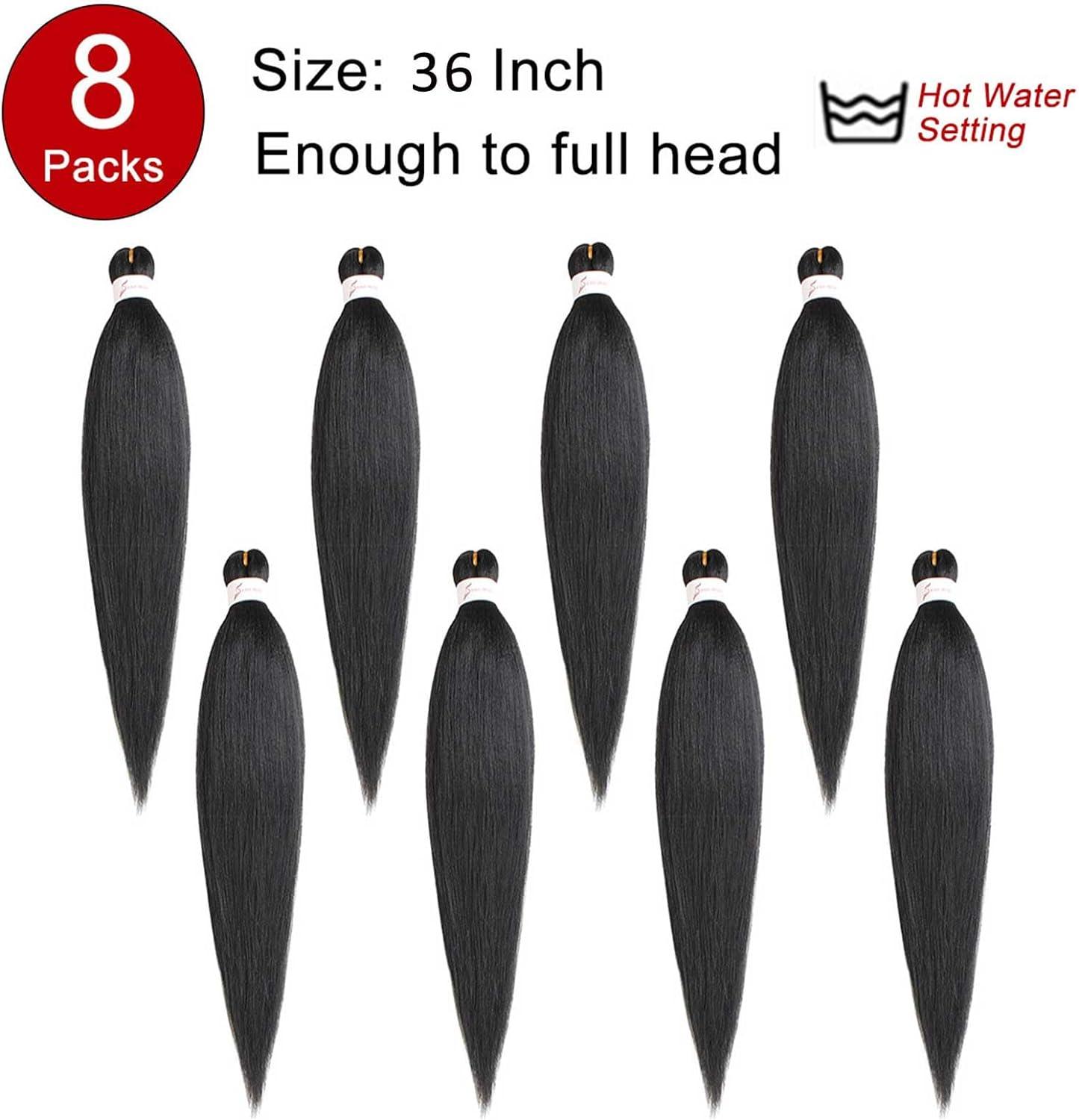 Xtrend 36 Inch EZ Braids 8Packs Ombre Pre-Stretched Easy Braiding Hair ...