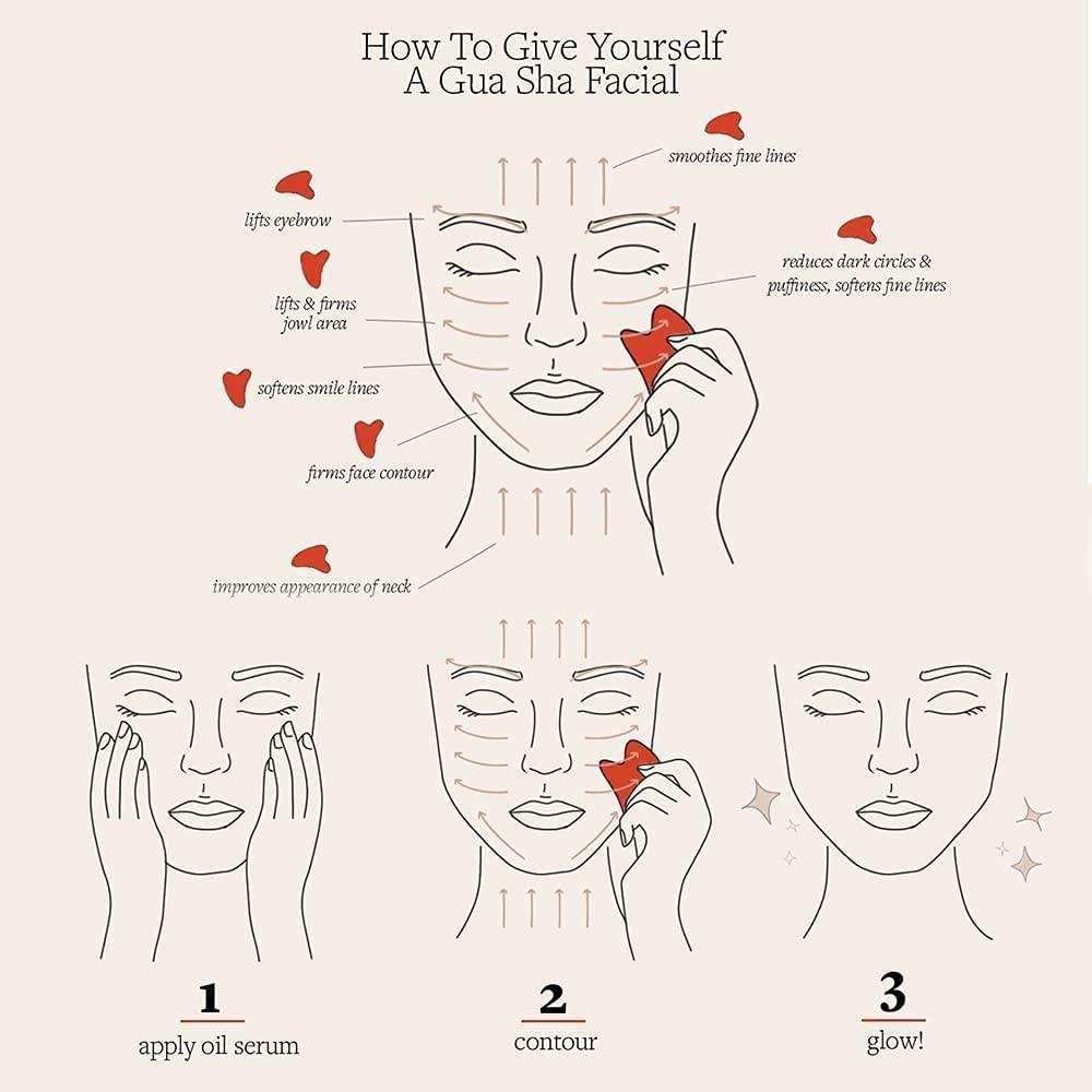Ditind Jade Stone Gua Sha Massage Tool For Face And Body Spa