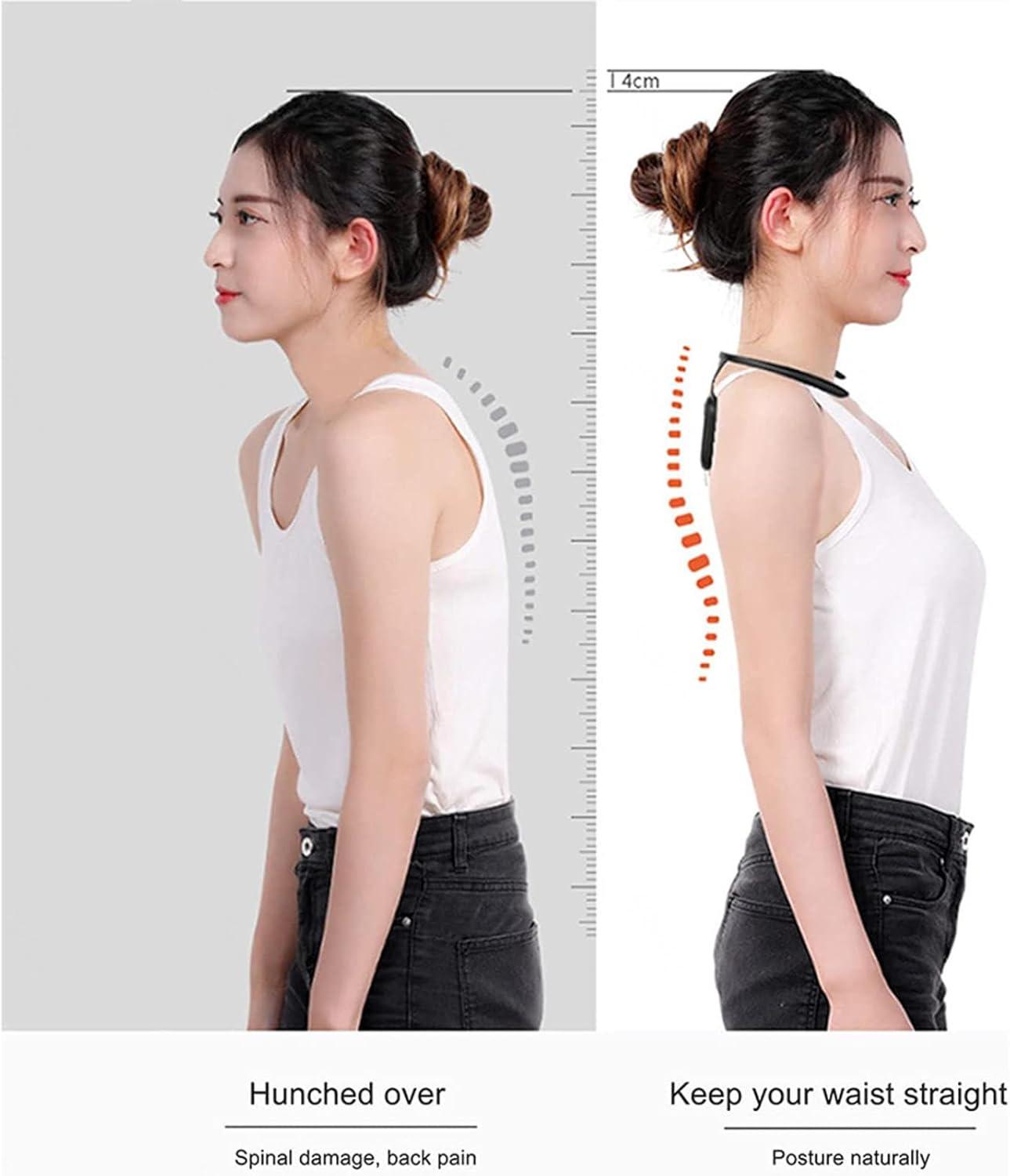 Neck Posture Corrector with Sensor Vibration Reminder Postural Back ...