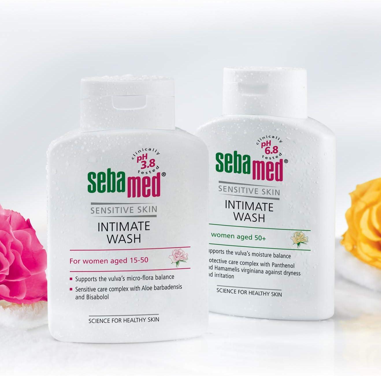 Sebamed Menopause Intimate Wash pH 6.8 200mL - Gentle Hydrating Vaginal Wash for Feminine ...