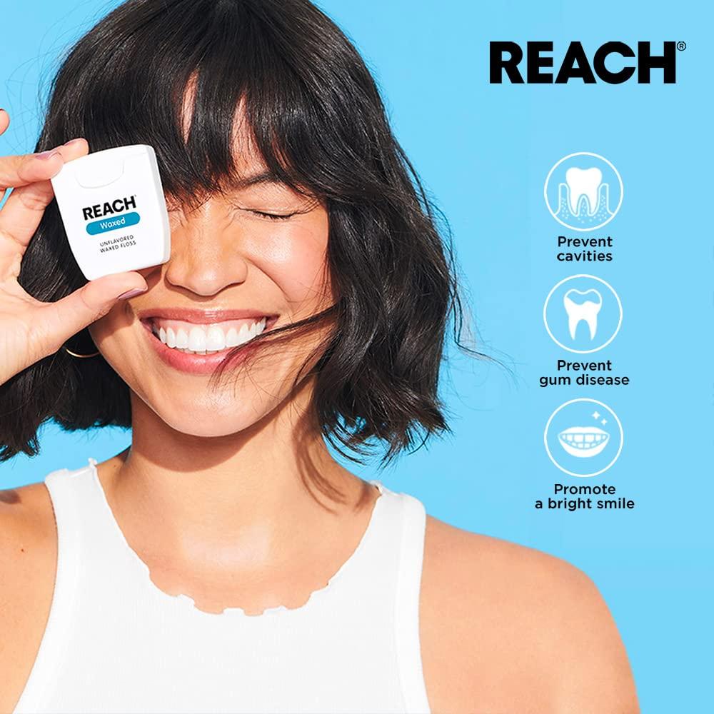 Reach Dentotape Waxed Dental Floss | Plaque Removal | Wide Cleaning ...
