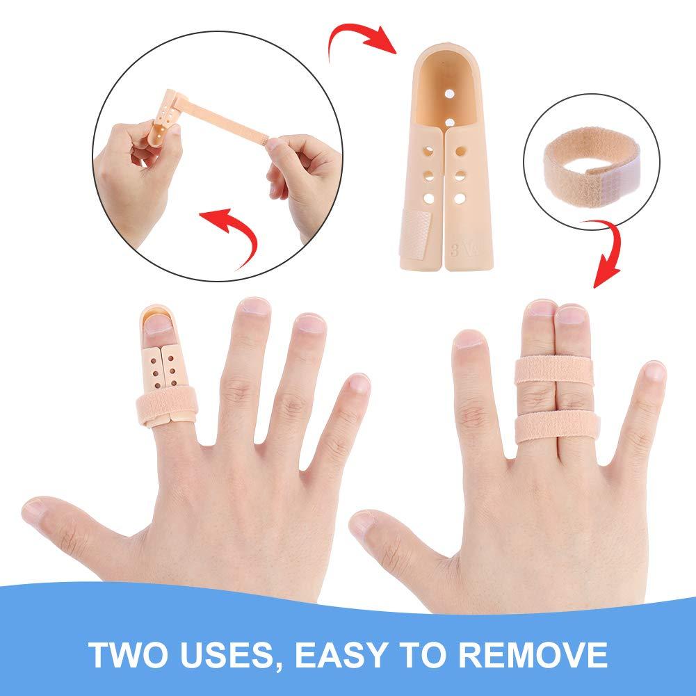 FRIUSATE Finger Splints Set - 10pcs Trigger Finger Extension Splint Kit ...