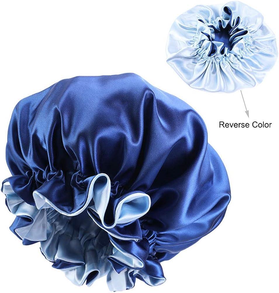 Solid Color Silky Satin Bonnet Cap Bonnets for Women Silky Bonnet for ...