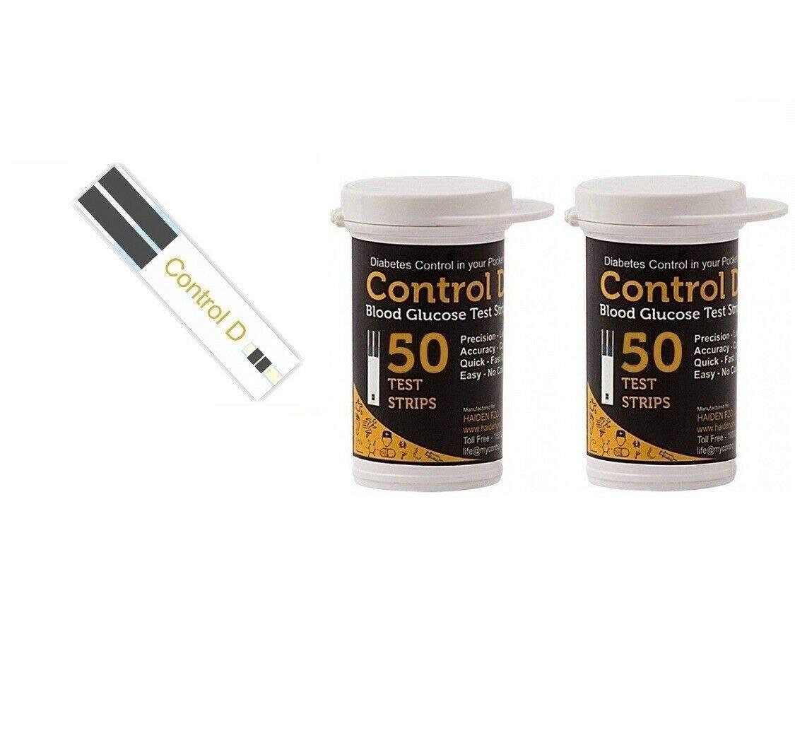 CONTROL D Blood Glucose Test Strips - 100 Strips (2 Pack) | Buy Now ...