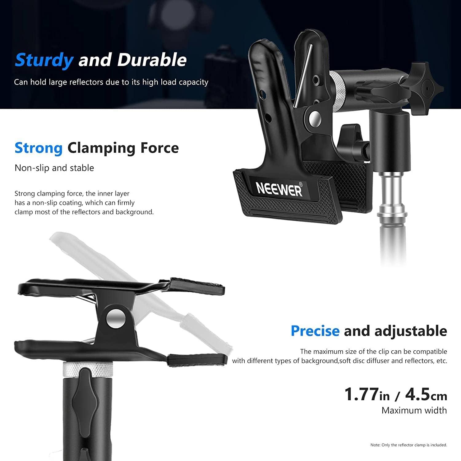 Neewer Heavy Duty Metal Clamp Holder with Cold Shoe Adapter for ...