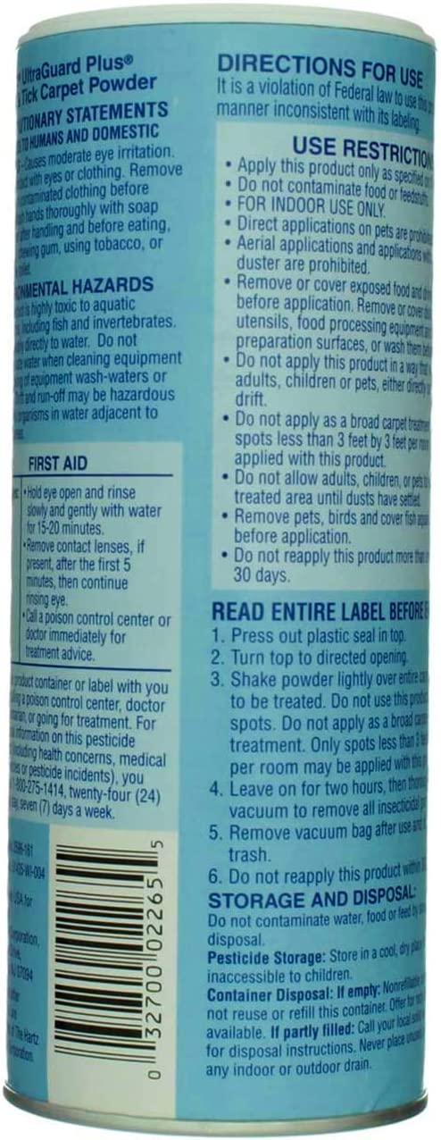 Hartz UltraGuard Plus Flea & Tick Carpet Powder - 16oz | Fast-Acting ...