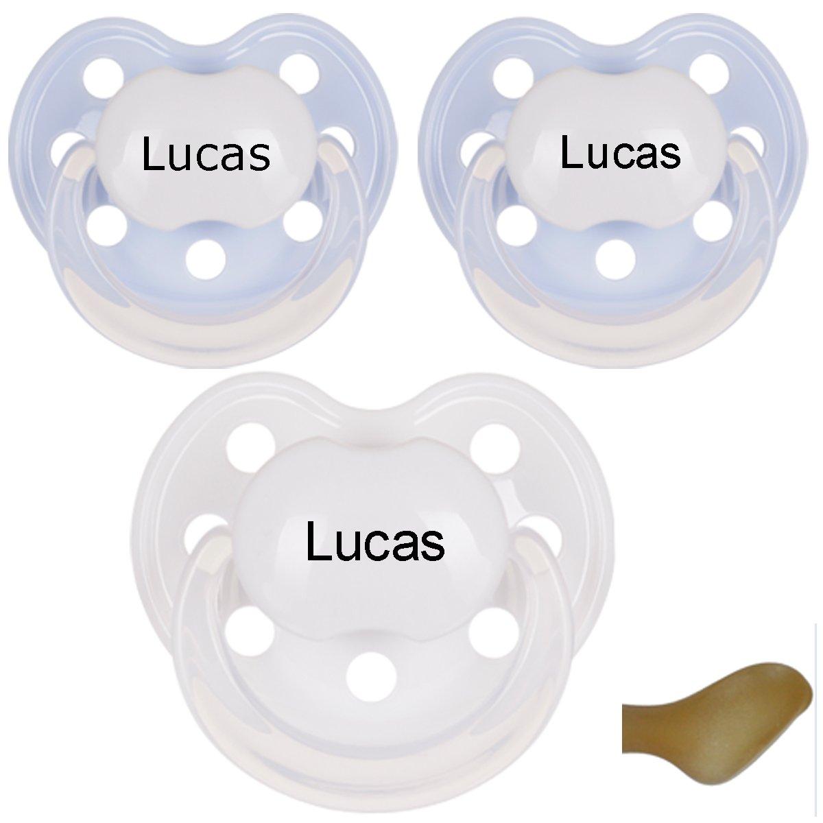 Buy BabyNova Anatomical Latex Pacifiers with Name - Size 2 (Pack of 3: ...