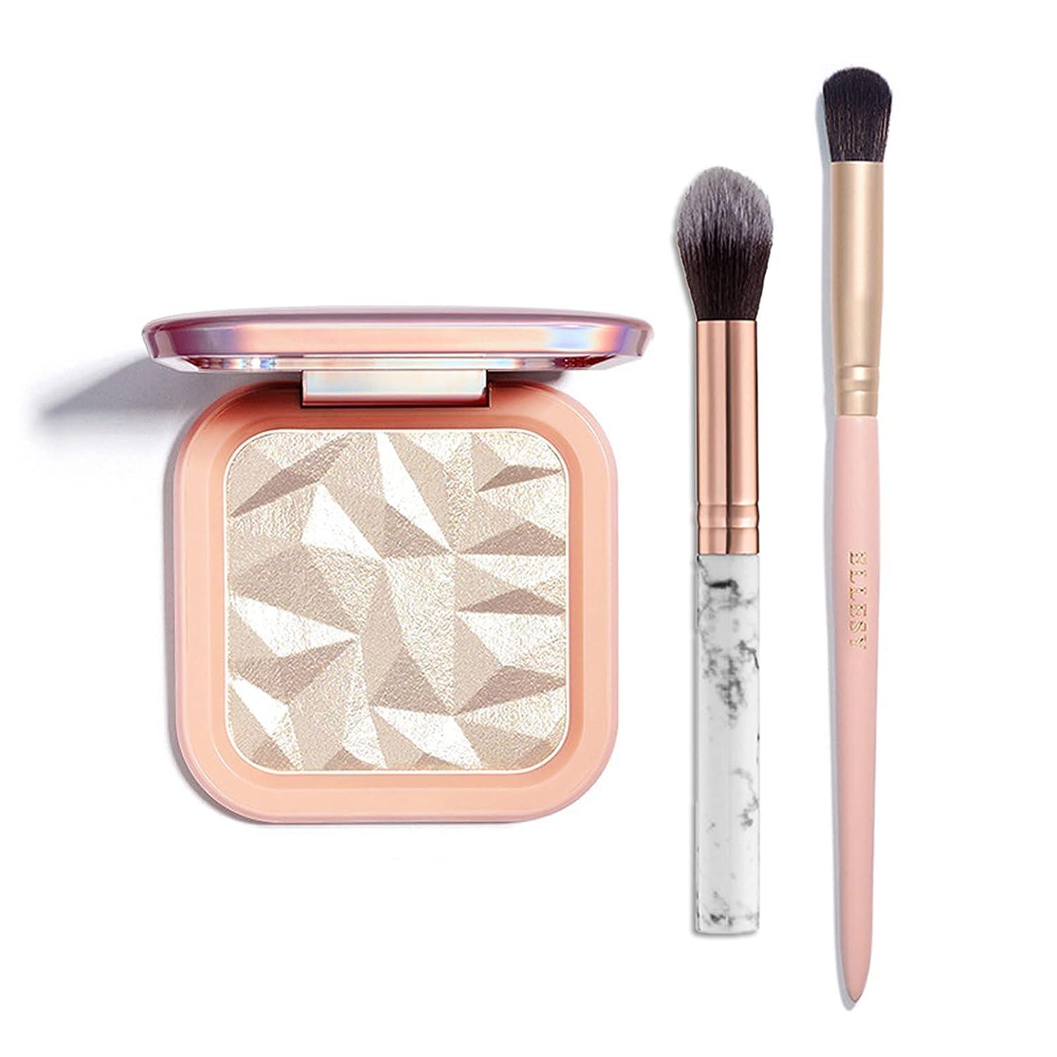 Champagne Gold Highlighter Palette with Brush - Shimmer & Glitter Contouring and Illuminator ...