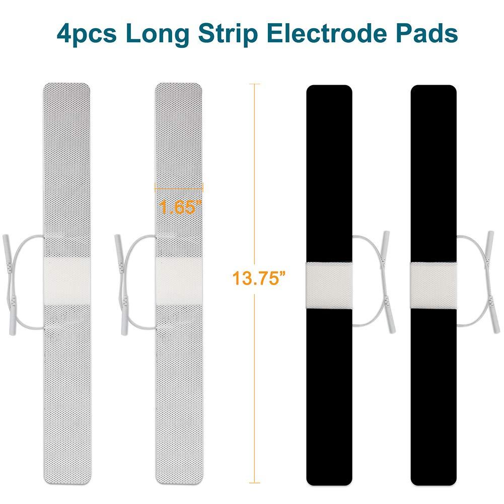 LotFancy TENS Unit Pads 1.65x13.75 4Pcs - Long Strip Shape Electrode ...