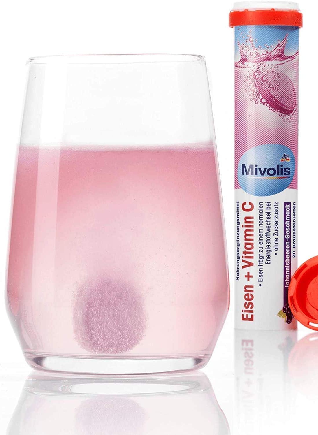 Mivolis Iron + Vitamin C Effervescent Tablets 20 pcs - Dietary Supplements from Germany | Buy ...