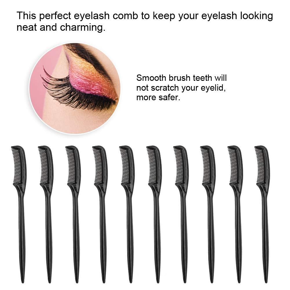 10pcs Set Plastic Eyelash Comb & Eyebrow Tool - Portable Beauty Makeup ...