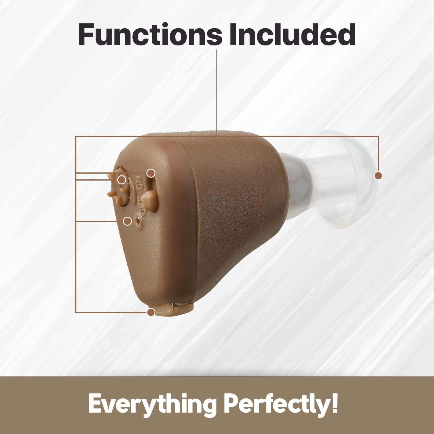 MEDca ITE Mini Rechargeable Ear Hearing Amplifier Fully Compliant With ...