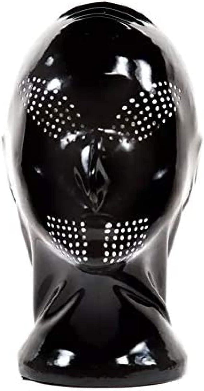 Latex Hood Mask for Bondage - Seamless Rubber with Perforated Eyes ...