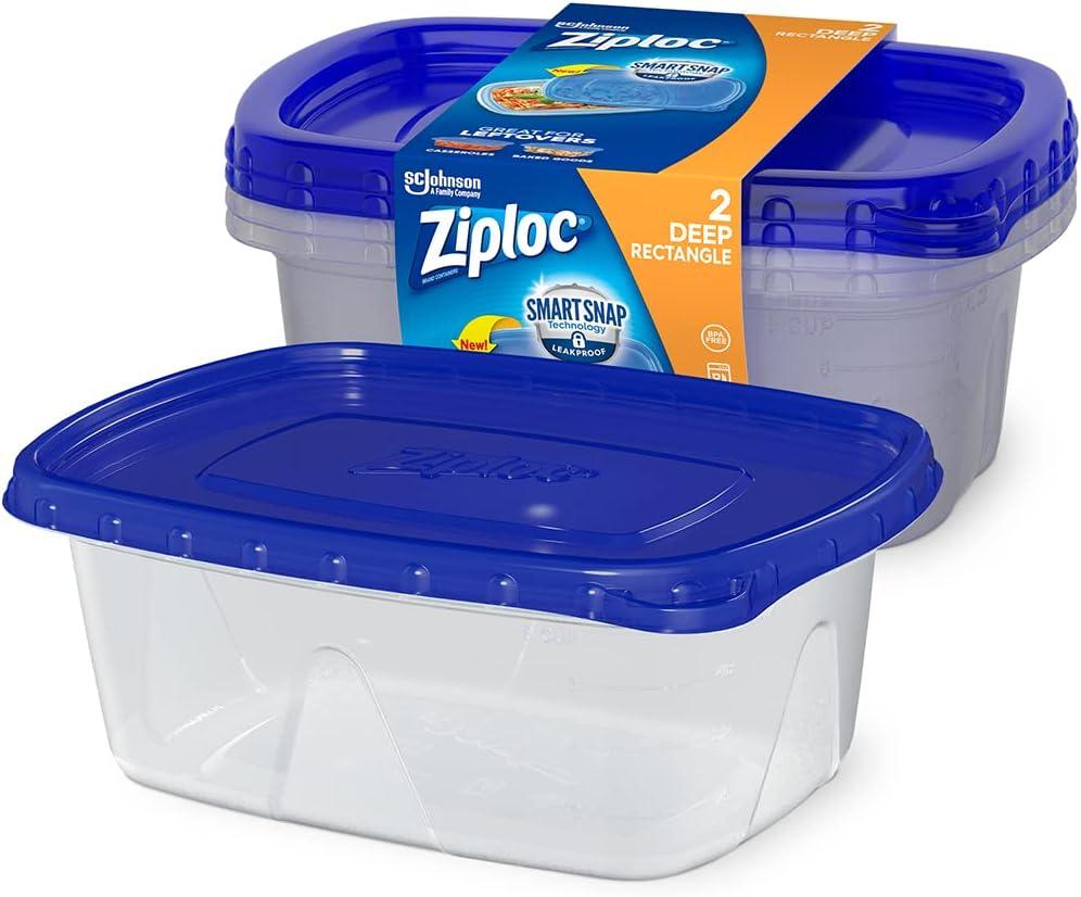 Ziploc 70941 9 Cup Large Square Container - 2 Count2 | Buy Now with ...