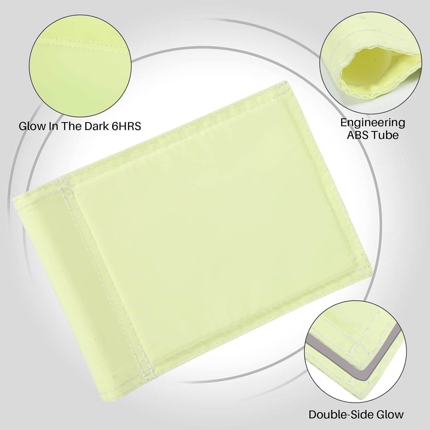 KINGTOP Double Sided Glow Golf Flag 4-Pack - 8x6 Inch Putting Green ...