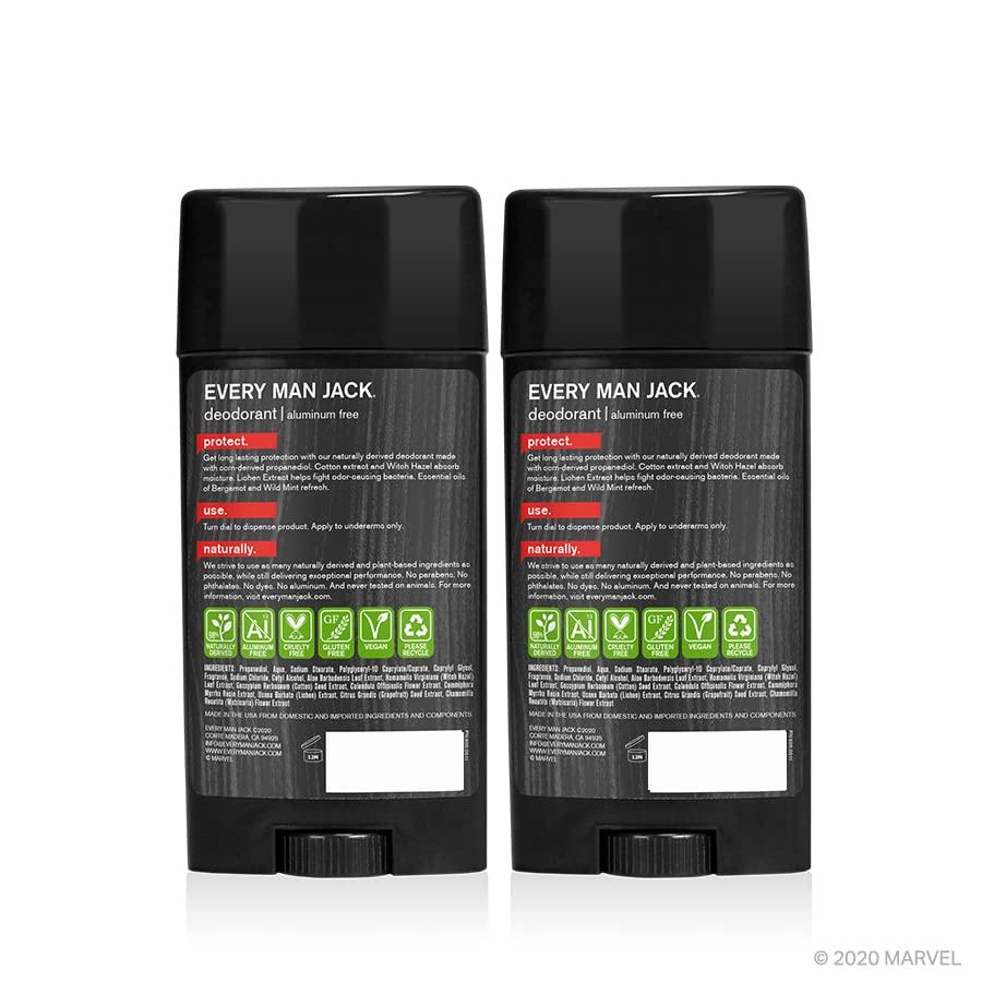 Every Man Jack Deodorant - Marvel Spider-Man | 3-ounce Twin Pack - 2 ...
