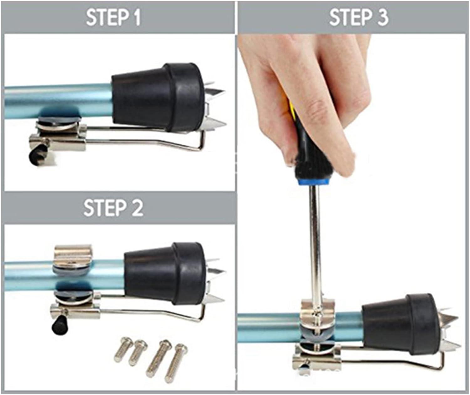 Retractable Ice Cane Tip Attachment Cane Ice Grip Attachment Walking ...