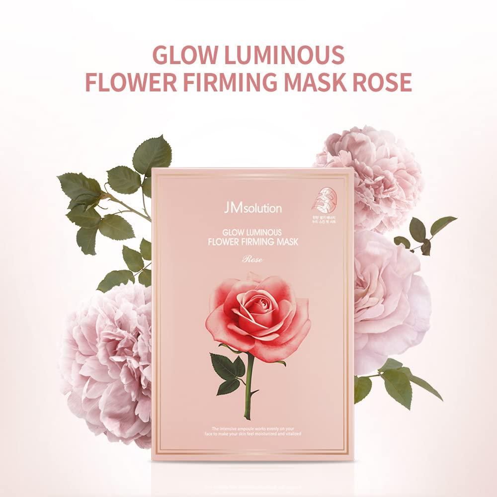 JMsolution Glow Luminous Flower Firming Mask Rose - Korean Skincare Facial Mask - Rosewater and ...