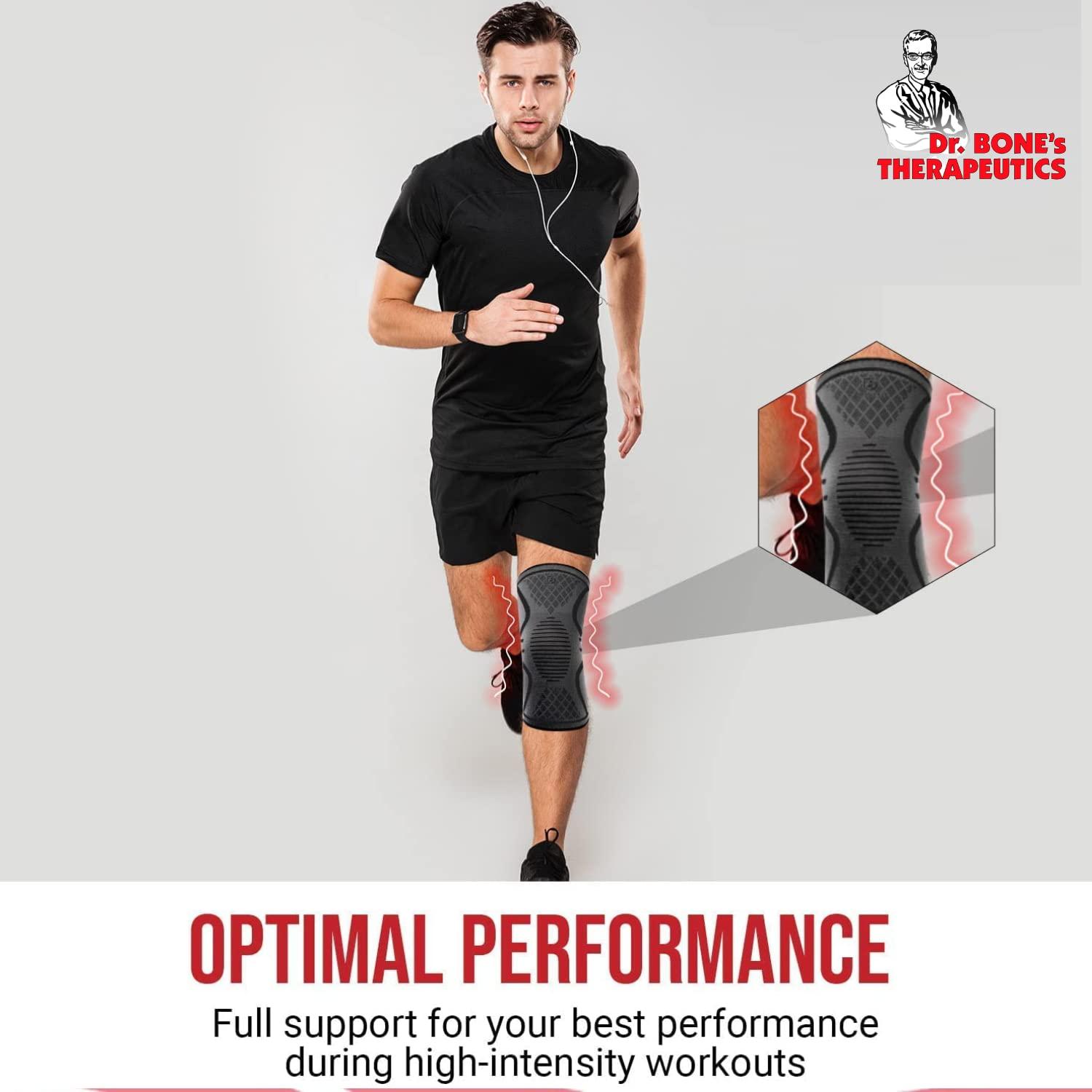 Dr. Bone's Compression Sleeve Knee Support Brace Designed To Alleviate ...