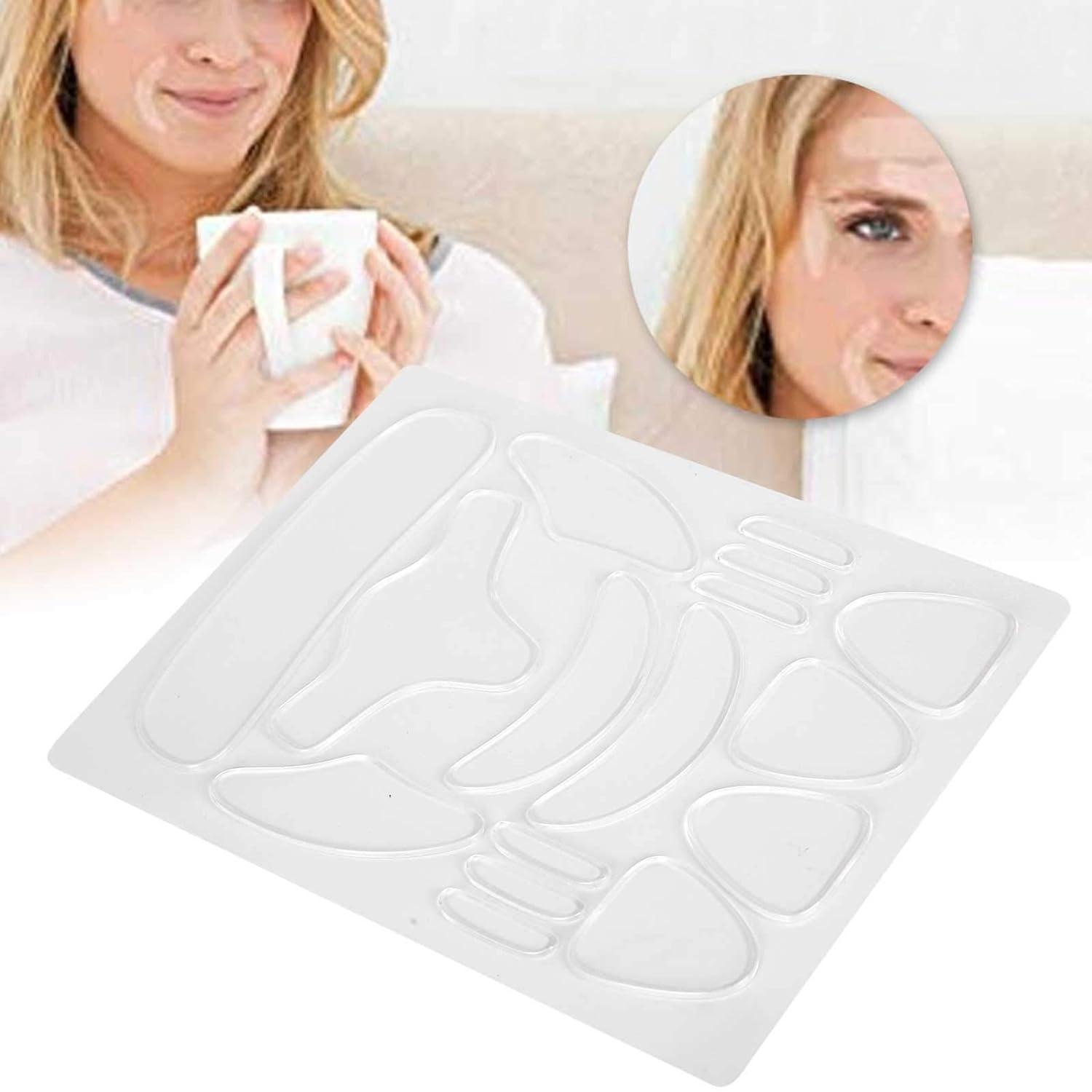 Anti-Wrinkle Silicone Plaster Set - 16 Reusable Facial Patches for Chin ...