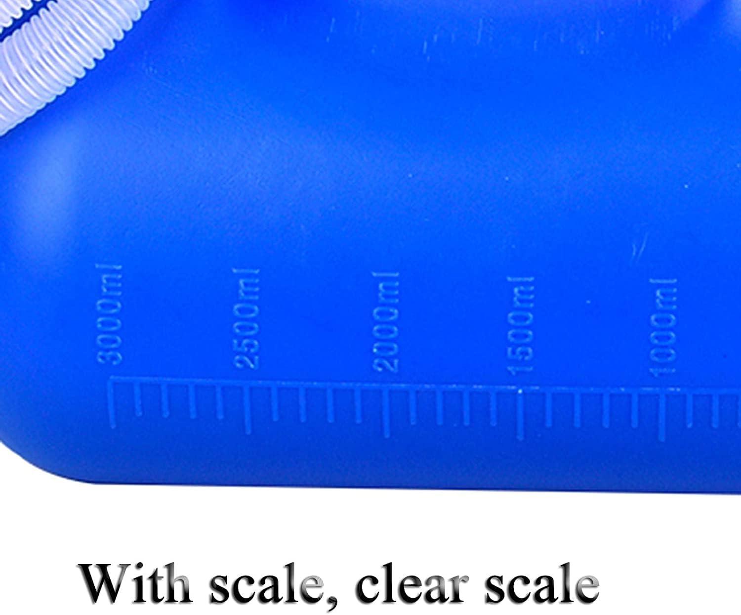 Potty Men's Male Bed Urinal Potty Pee Bottle 3000ML Collector with 1.6M ...