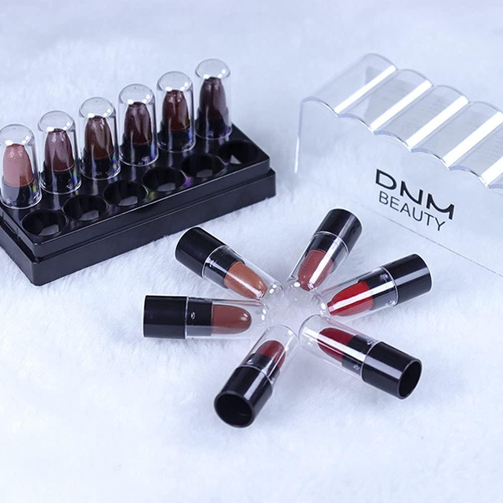 12Pcs Capsule Pills Lipstick Mini Matte Lipstick Set | Dark Brown Red ...