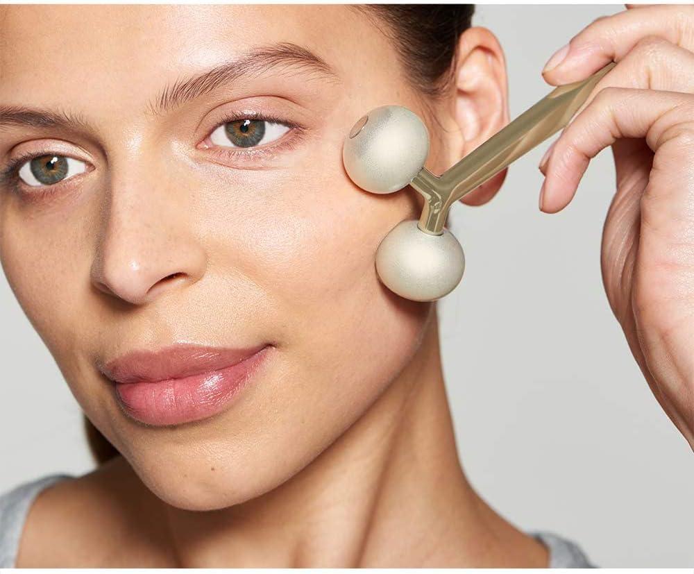 Gold Facial Cooling Roller Massager for Jawline Contouring, Lymphatic ...