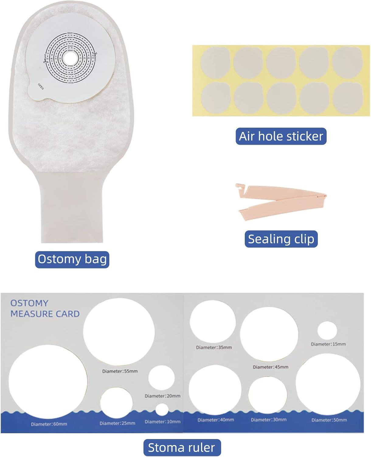 Stoma Bag | One-Piece Colostomy & Ileostomy Drainage Bags - Pack of 10 ...