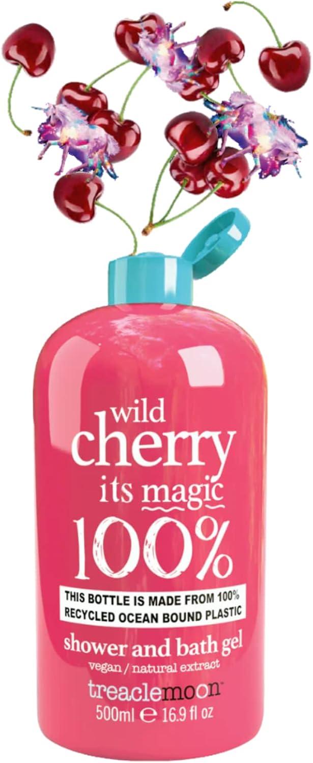 Treacle Moon Shower & Bath Gel (500ml) with Bath Washcloth (Wild Cherry ...