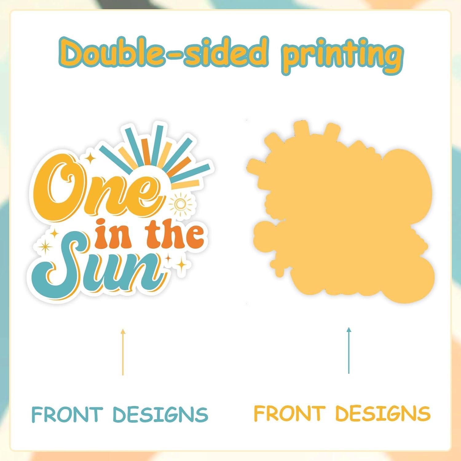 One in the Sun Cake Topper Set - Here Comes the One Cupcake Toppers ...