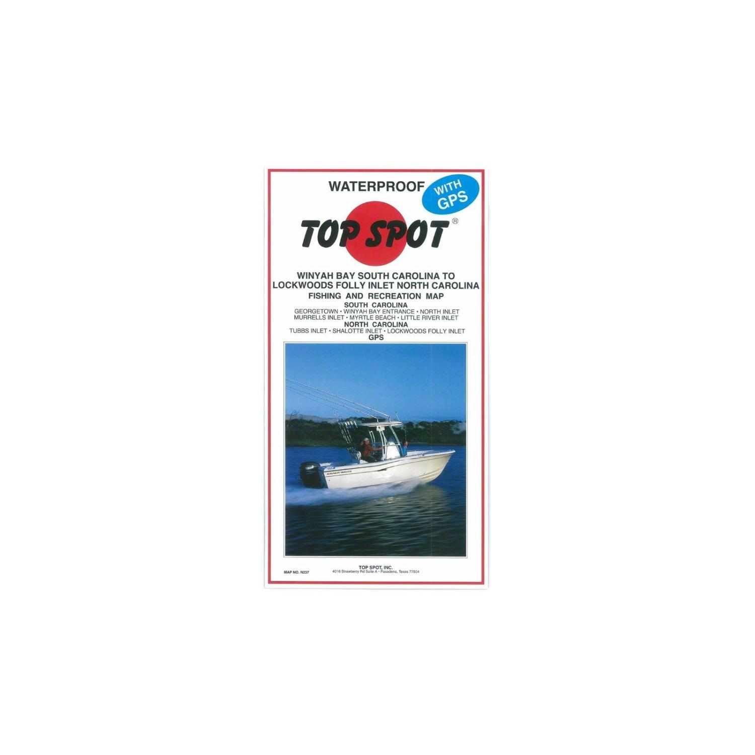 N237 Winyah Bay S.C. Top Spot Map - Detailed Navigation Chart for South ...