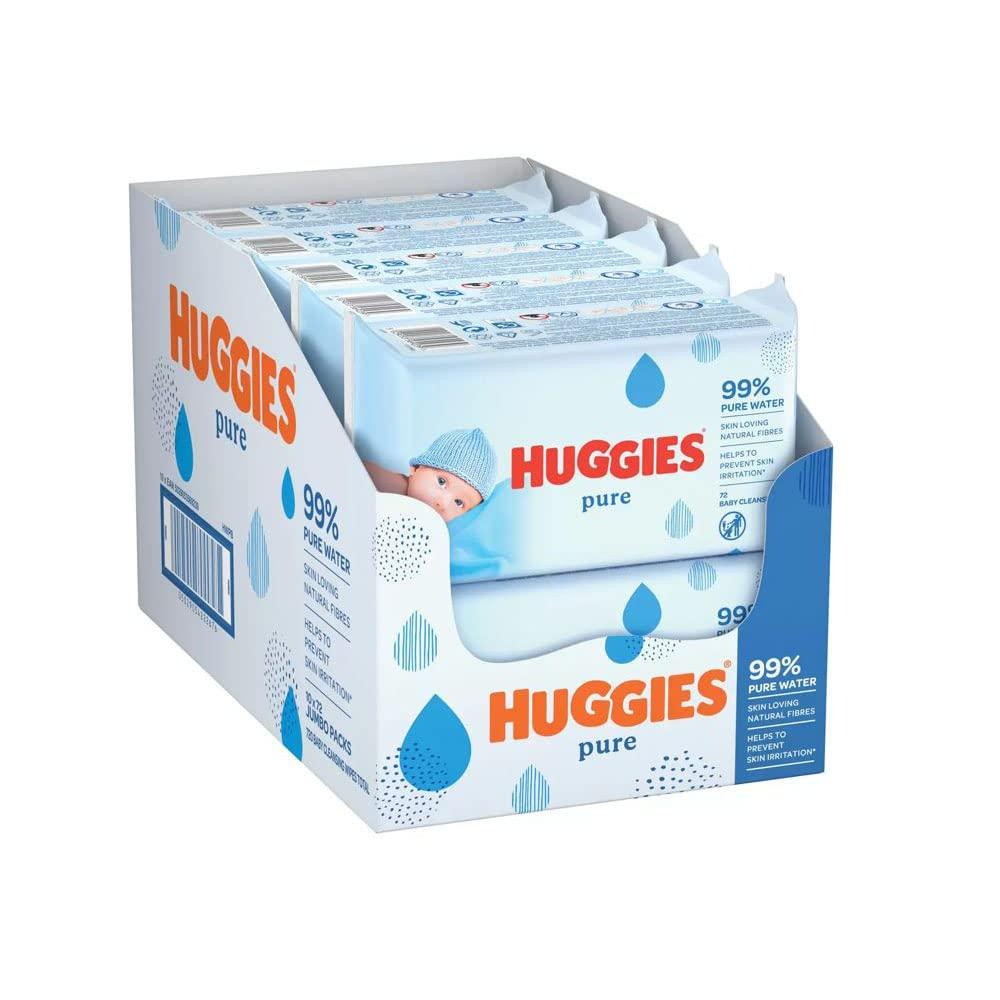 Huggies Pure Extra Care Baby Wet Wipes - 720 Wipes (72 x 10 Pack) | Buy Now with Express ...
