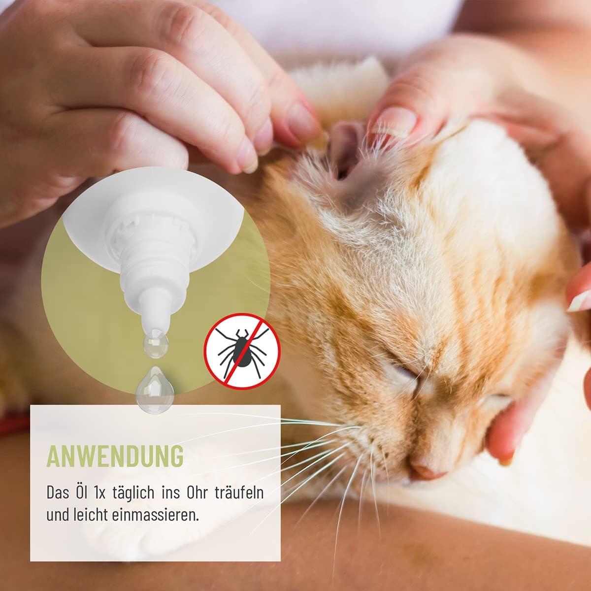 Reavet Ear Mite Oil for Cats - 25ml Ear Drops with Chamomile for ...