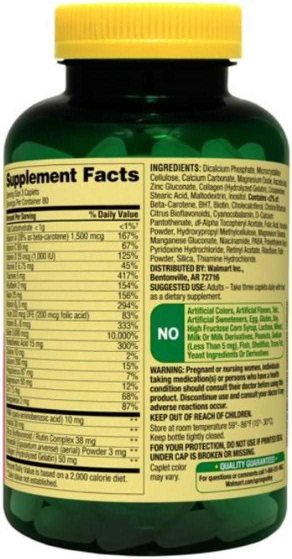 Spring Valley - Hair Skin & Nails Over 20 Ingredients Including Biotin ...