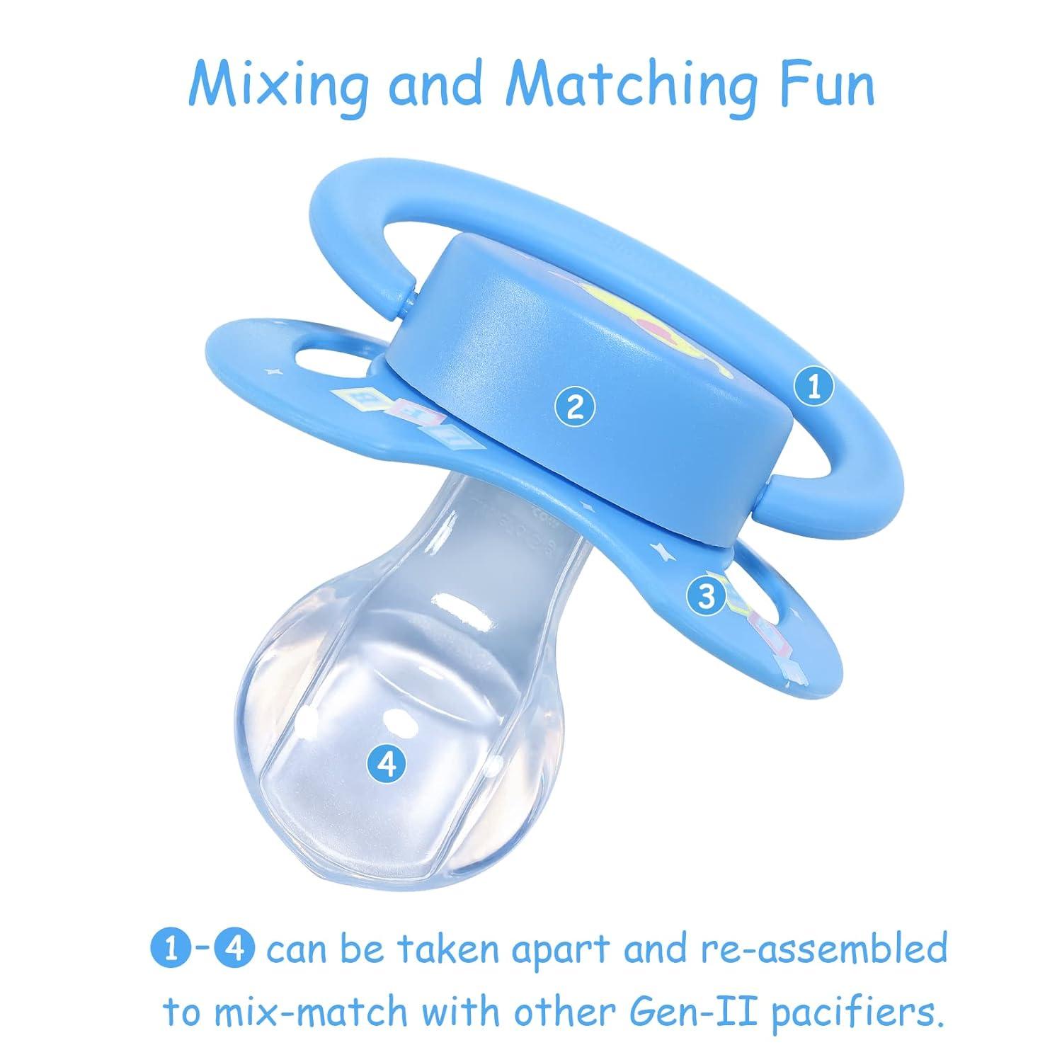 Buy LittleForBig Large Shield Pacifier II - Adult Size Little Elephants ...