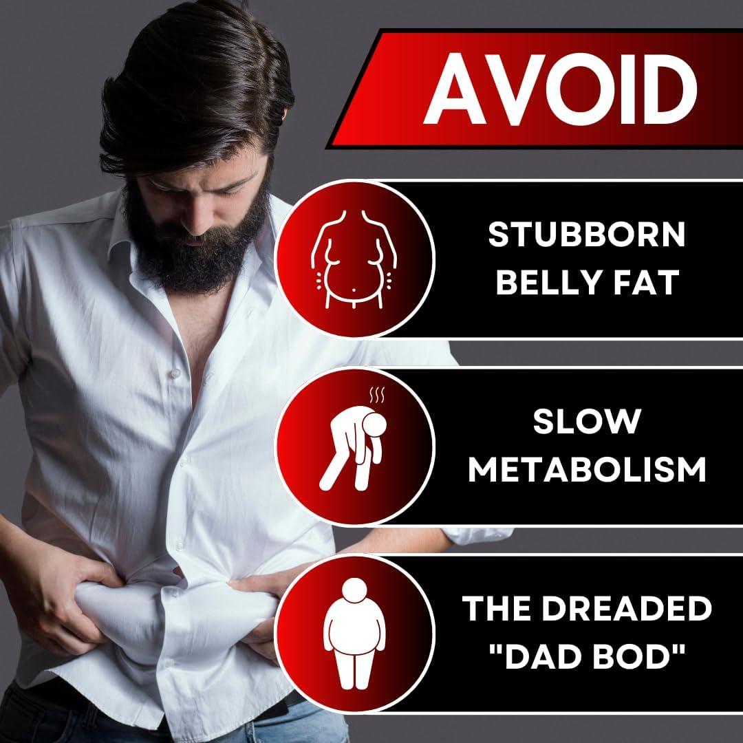 Men's Belly Fat Burner - Supports Lean Muscle Growth - 90 Softgels ...