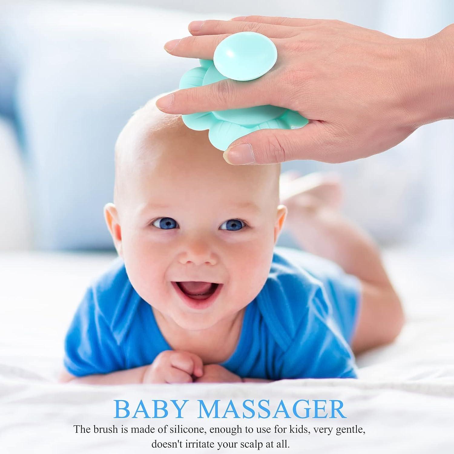 Green Baby Hair Brush & Scalp Massager for Kids - Gentle Exfoliation ...