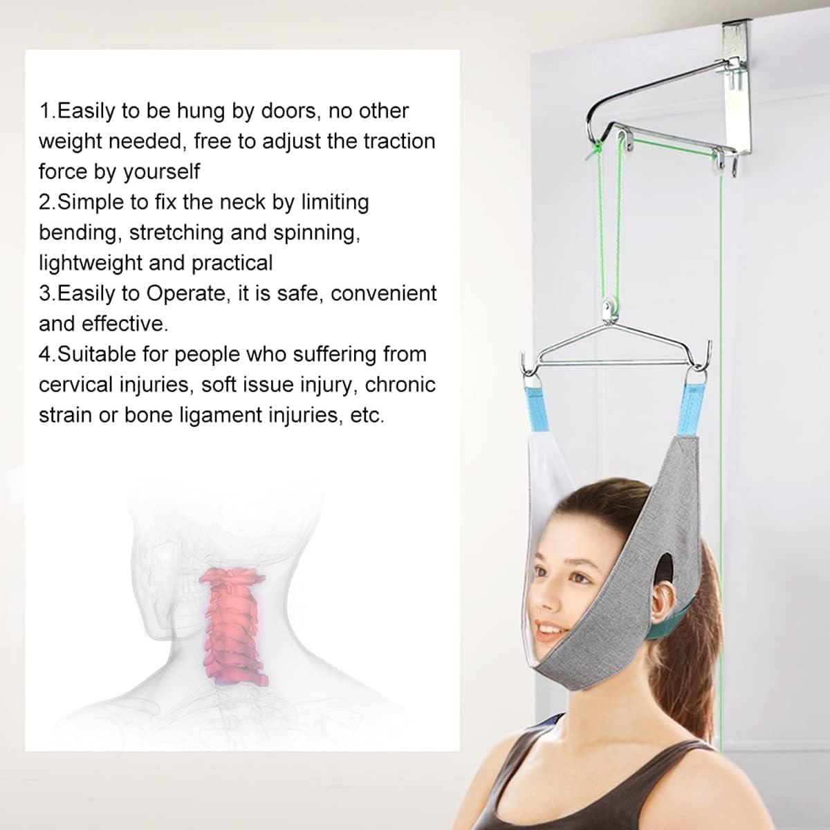SSDDDLZEQ Hanging Neck Traction Device - Cervical Correction & Pain ...