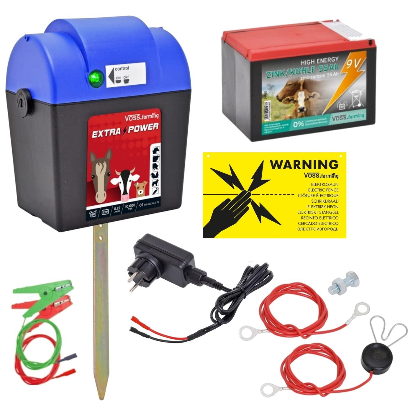 Electric Fence Extra Power 230V 9V 12V Kit with Battery | Complete ...